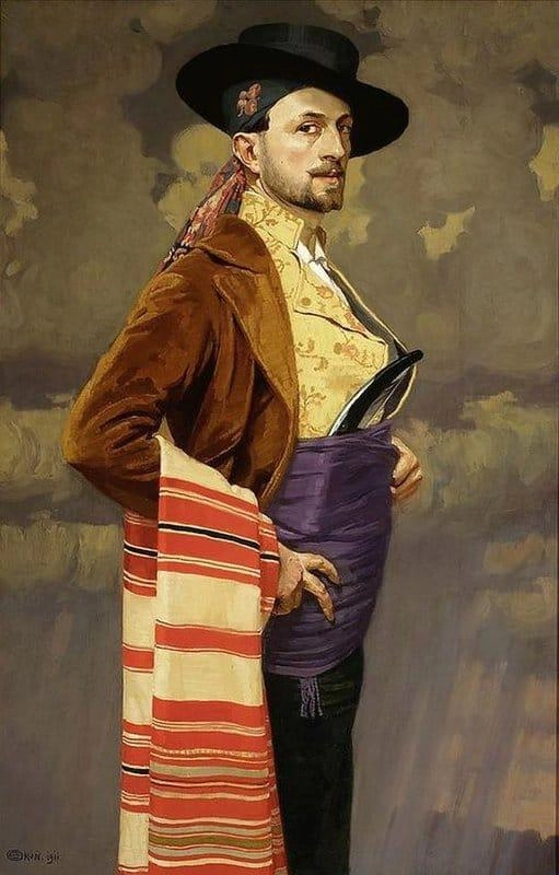 Self Portrait In Spanish Costume ｜ Original Oil Painting by Artist Monkeys